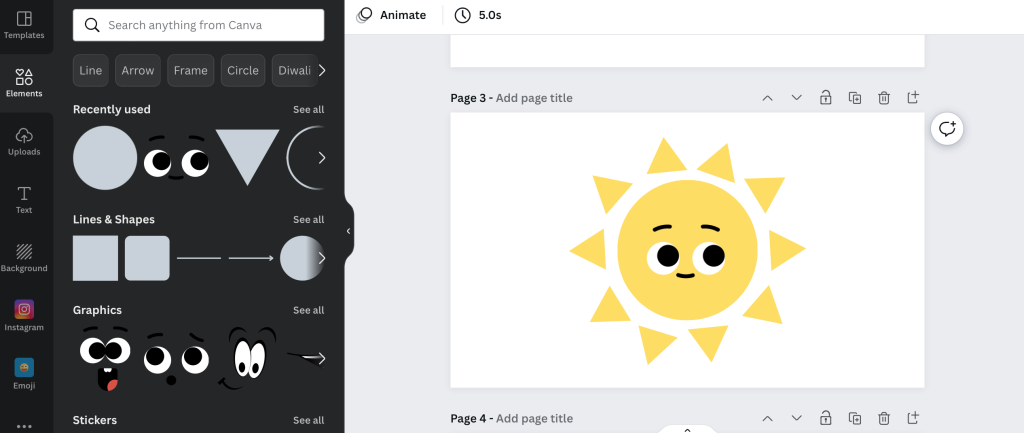 How to Create A Sun Clipart in Canva Tutorial - Animizer Blog