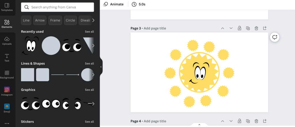 How to Create A Sun Clipart in Canva Tutorial - Animizer Blog