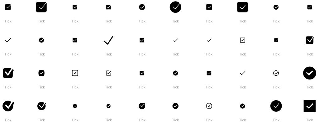 Tick Icons: A Visual Language for Success in UI/UX Design
